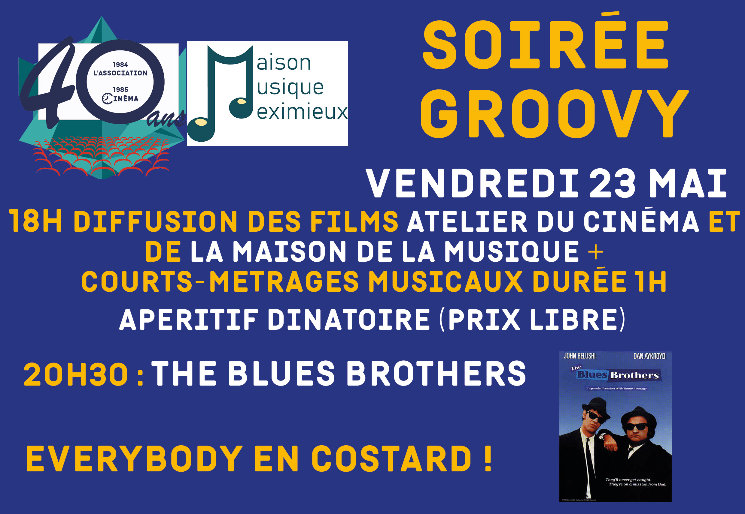 40 ans : Soirée Groovy — Cinéma l’Horloge